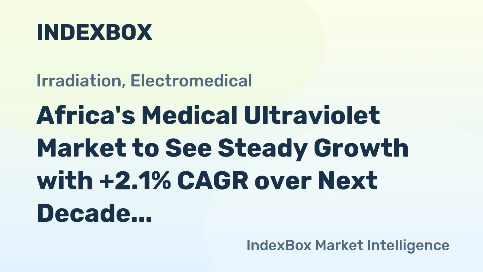 Africa's Medical Ultraviolet Market to See Steady Growth with +2.1% CAGR over Next Decade