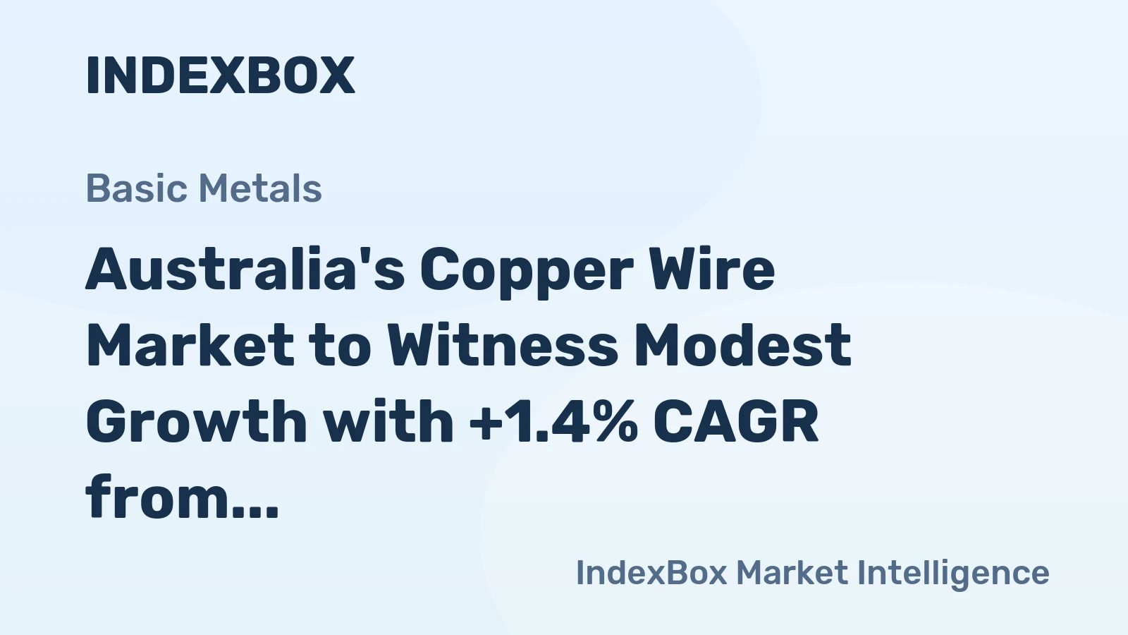 Australia's Copper Wire Market to Witness Modest Growth with +1.4% CAGR from 2024 to 2035