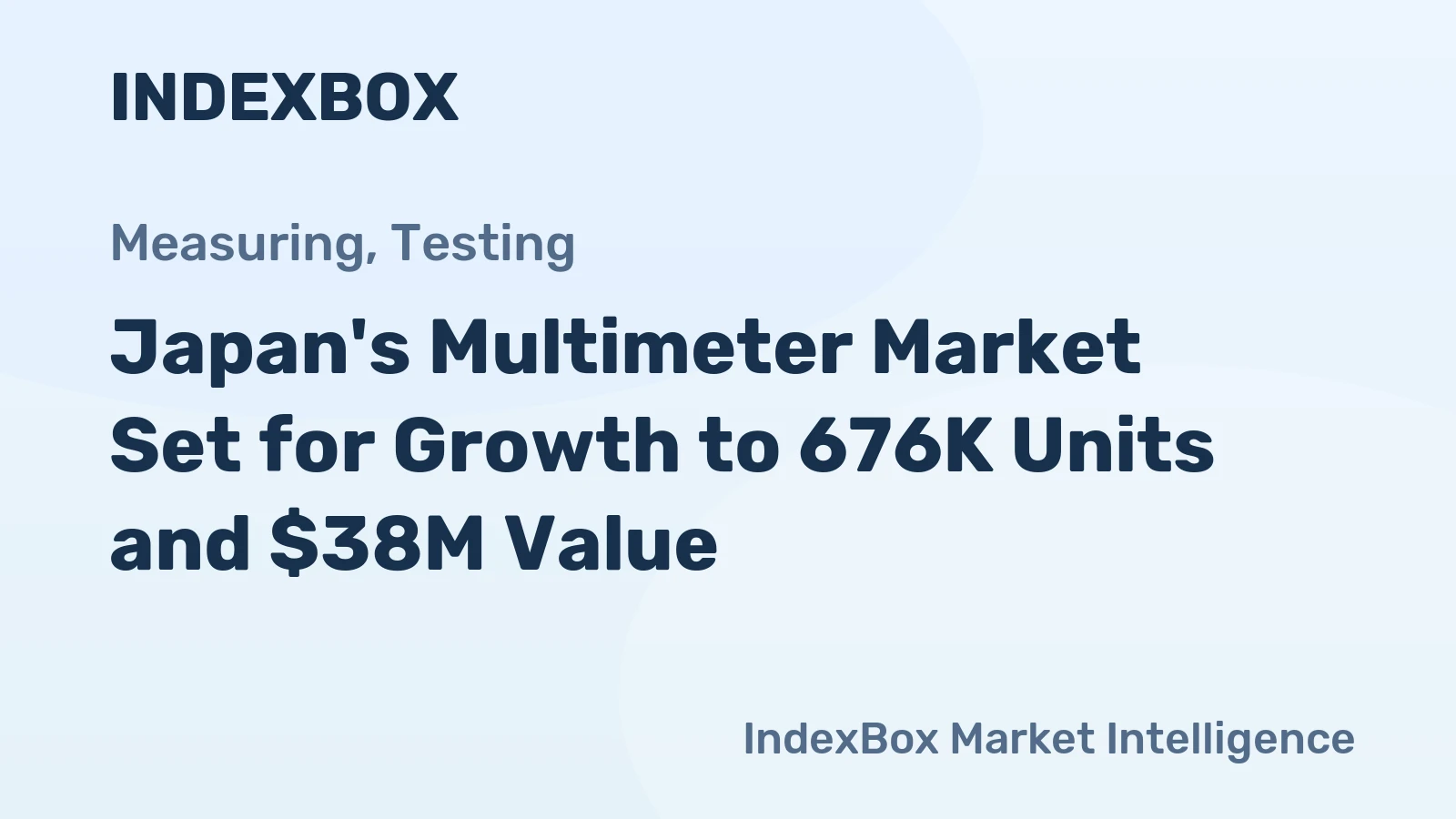 Japan's Multimeter Market Set for Growth to 676K Units and $38M Value