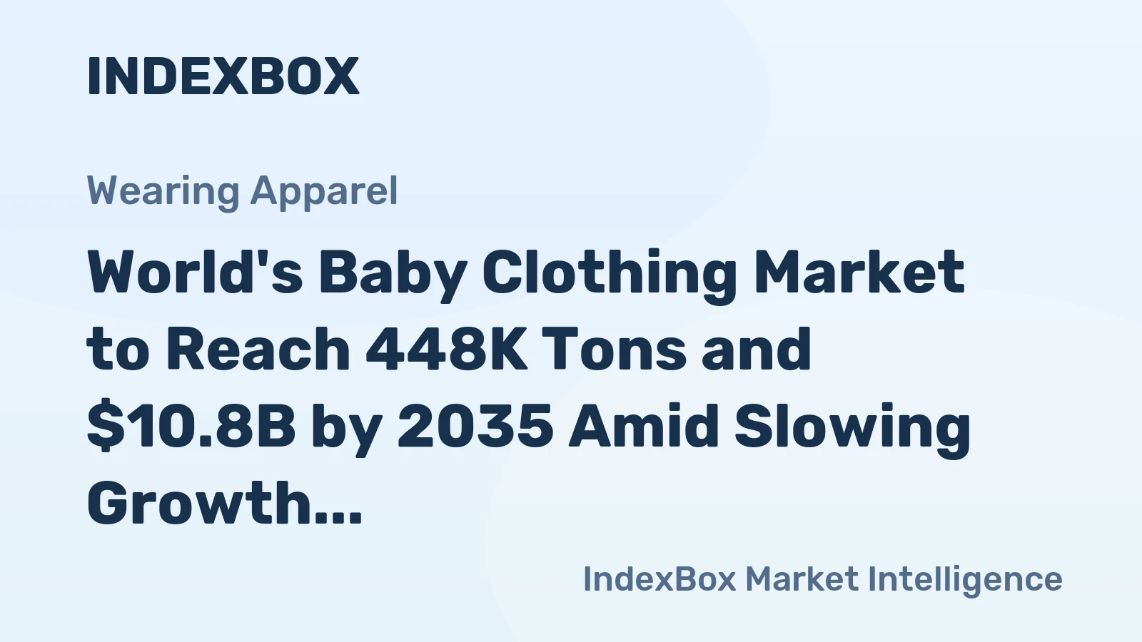 World's Baby Clothing Market to Reach 448K Tons and $10.8B by 2035 Amid Slowing Growth