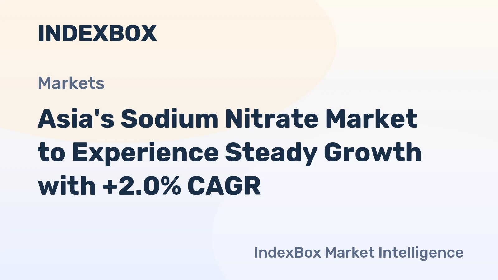 Asia's Sodium Nitrate Market to Experience Steady Growth with +2.0% CAGR