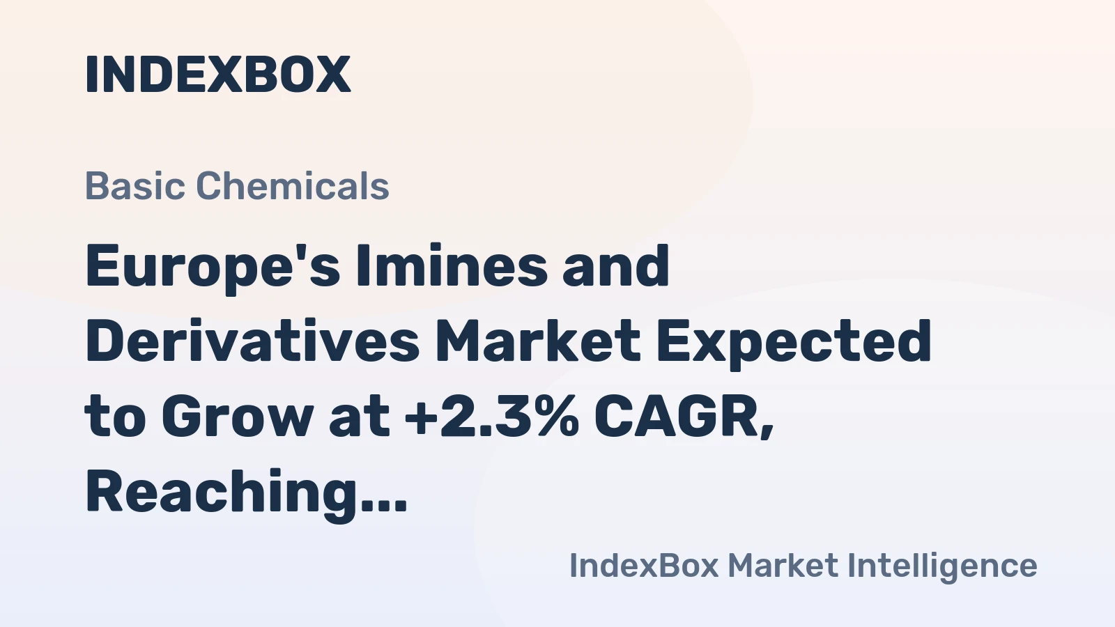 Europe's Imines and Derivatives Market Expected to Grow at +2.3% CAGR, Reaching 78K tons by 2035
