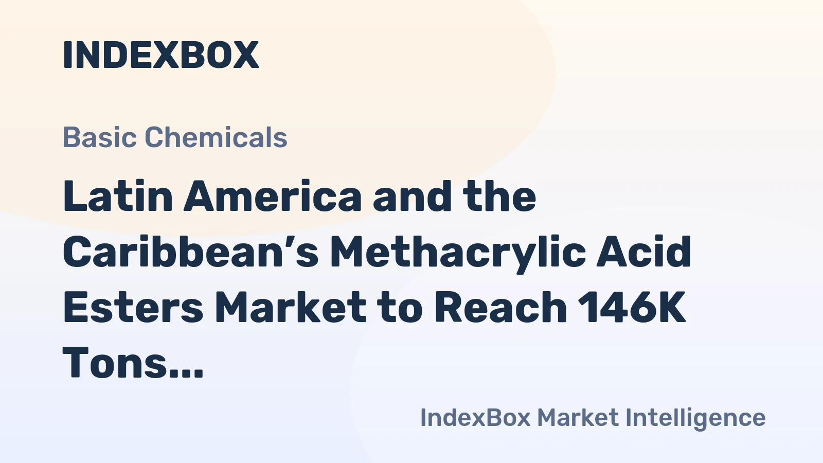 Latin America and the Caribbean’s Methacrylic Acid Esters Market to Reach 146K Tons and $466M by 2035