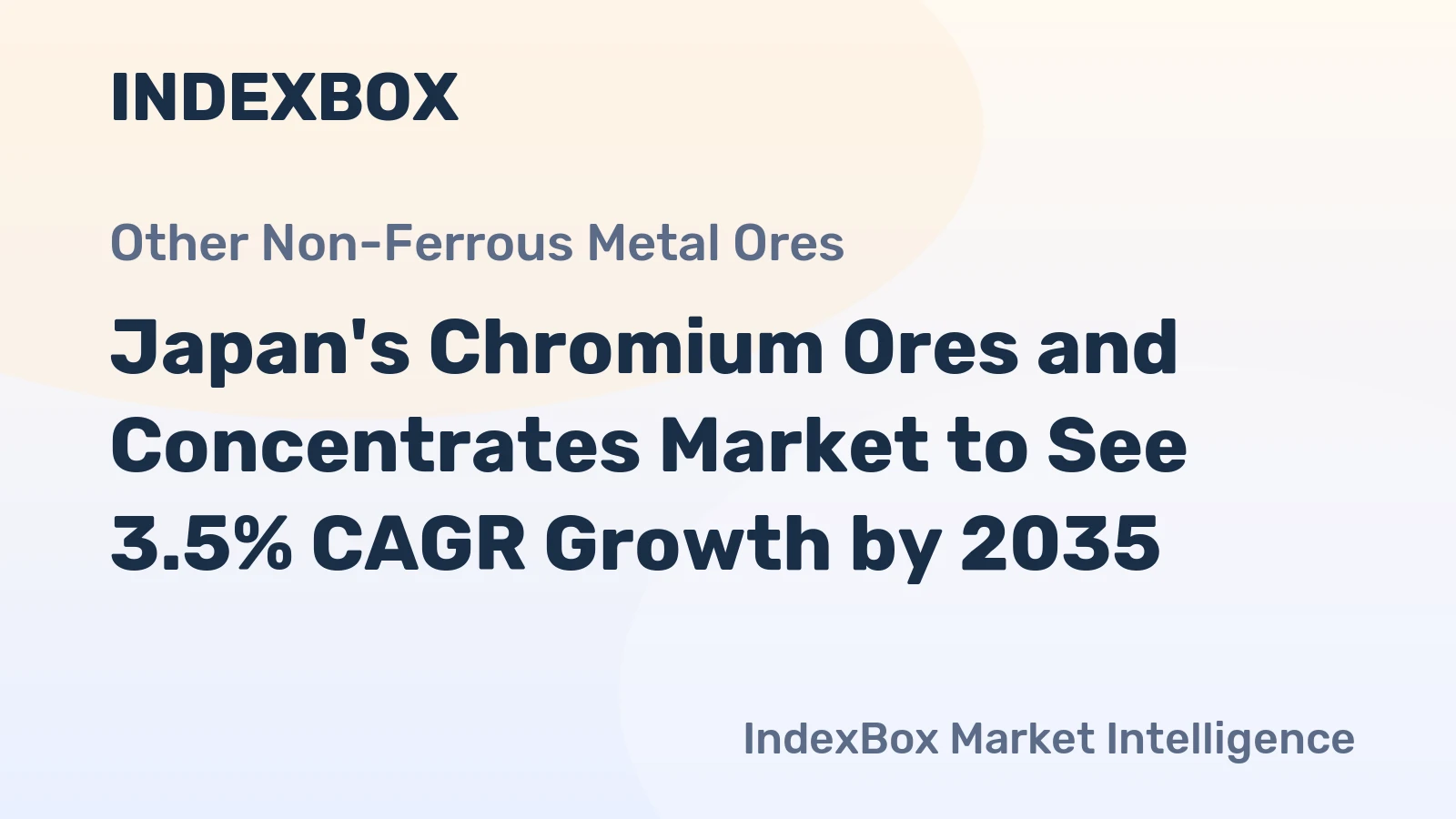 Japan's Chromium Ores and Concentrates Market to See 3.5% CAGR Growth by 2035