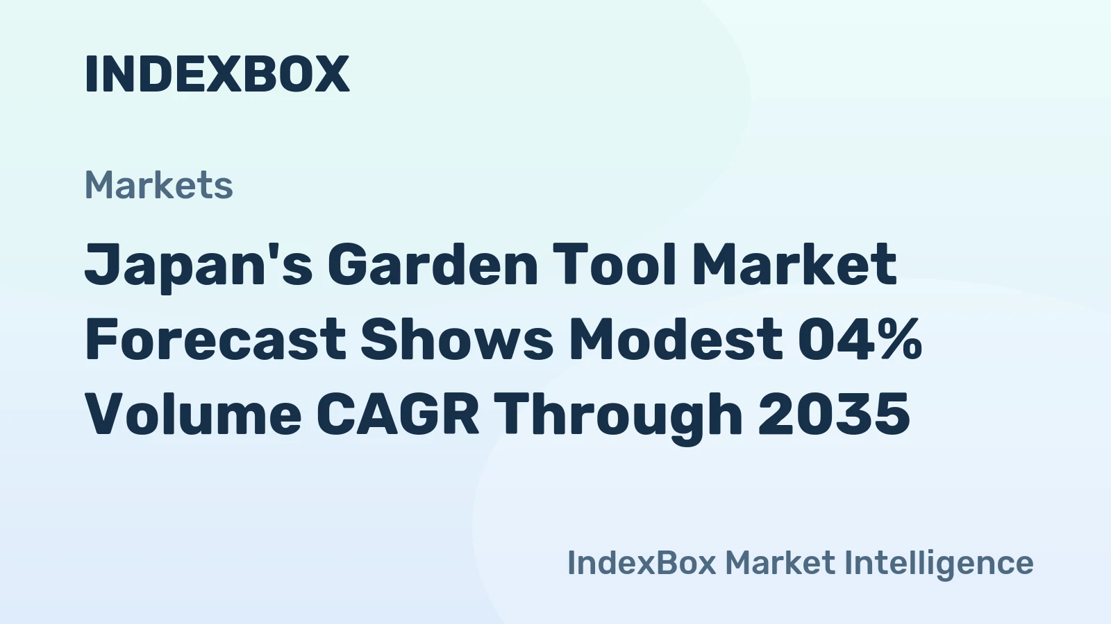 Japan's Garden Tool Market Forecast Shows Modest 04% Volume CAGR Through 2035