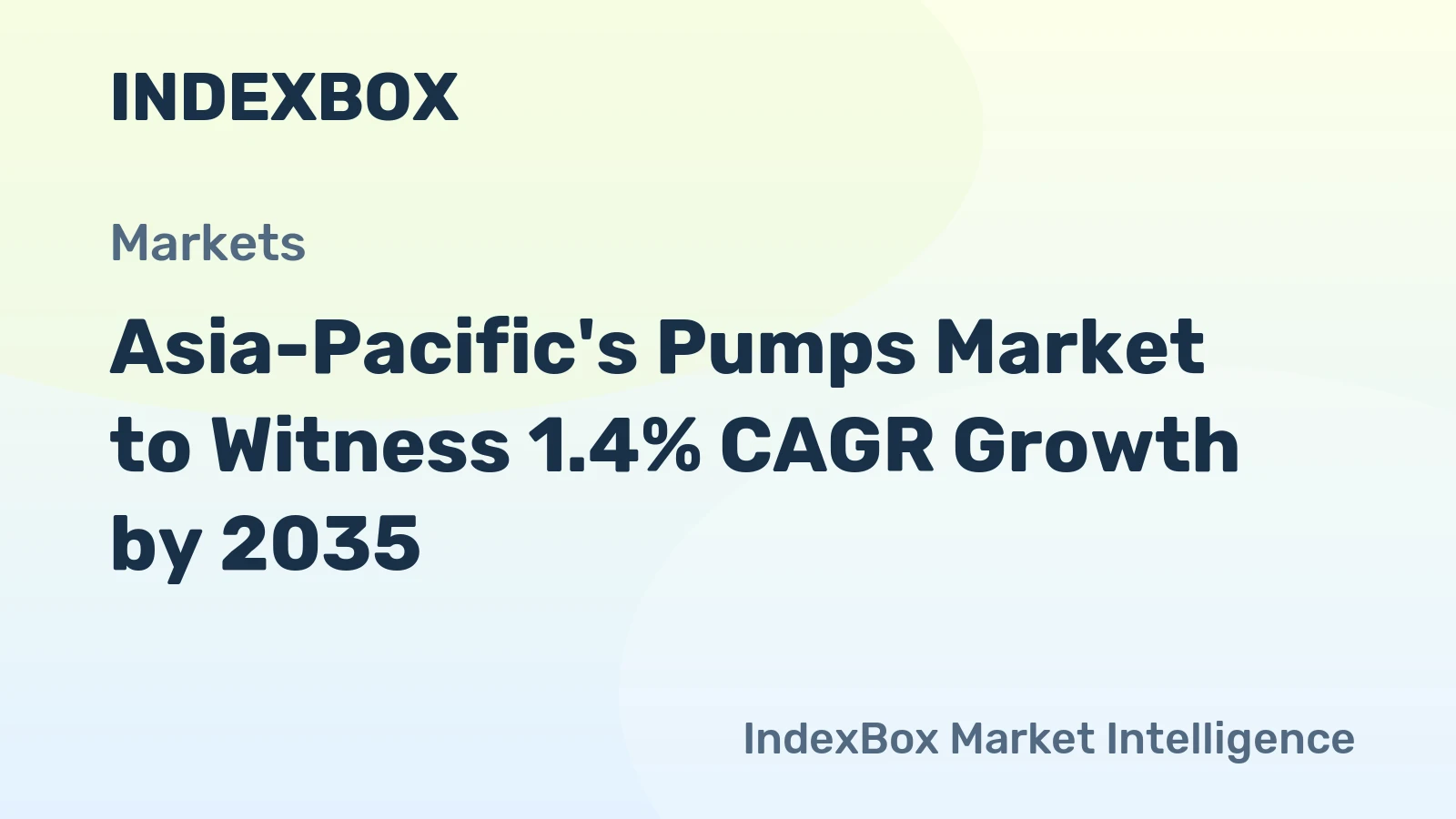 Asia-Pacific's Pumps Market to Witness 1.4% CAGR Growth by 2035