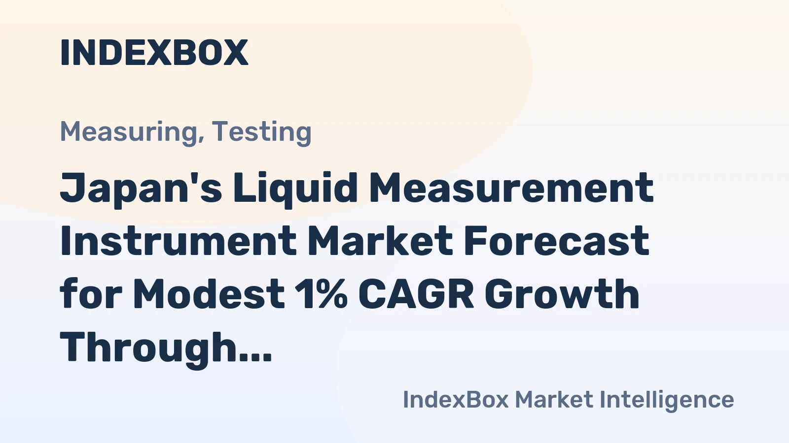Japan's Liquid Measurement Instrument Market Forecast for Modest 1% CAGR Growth Through 2035