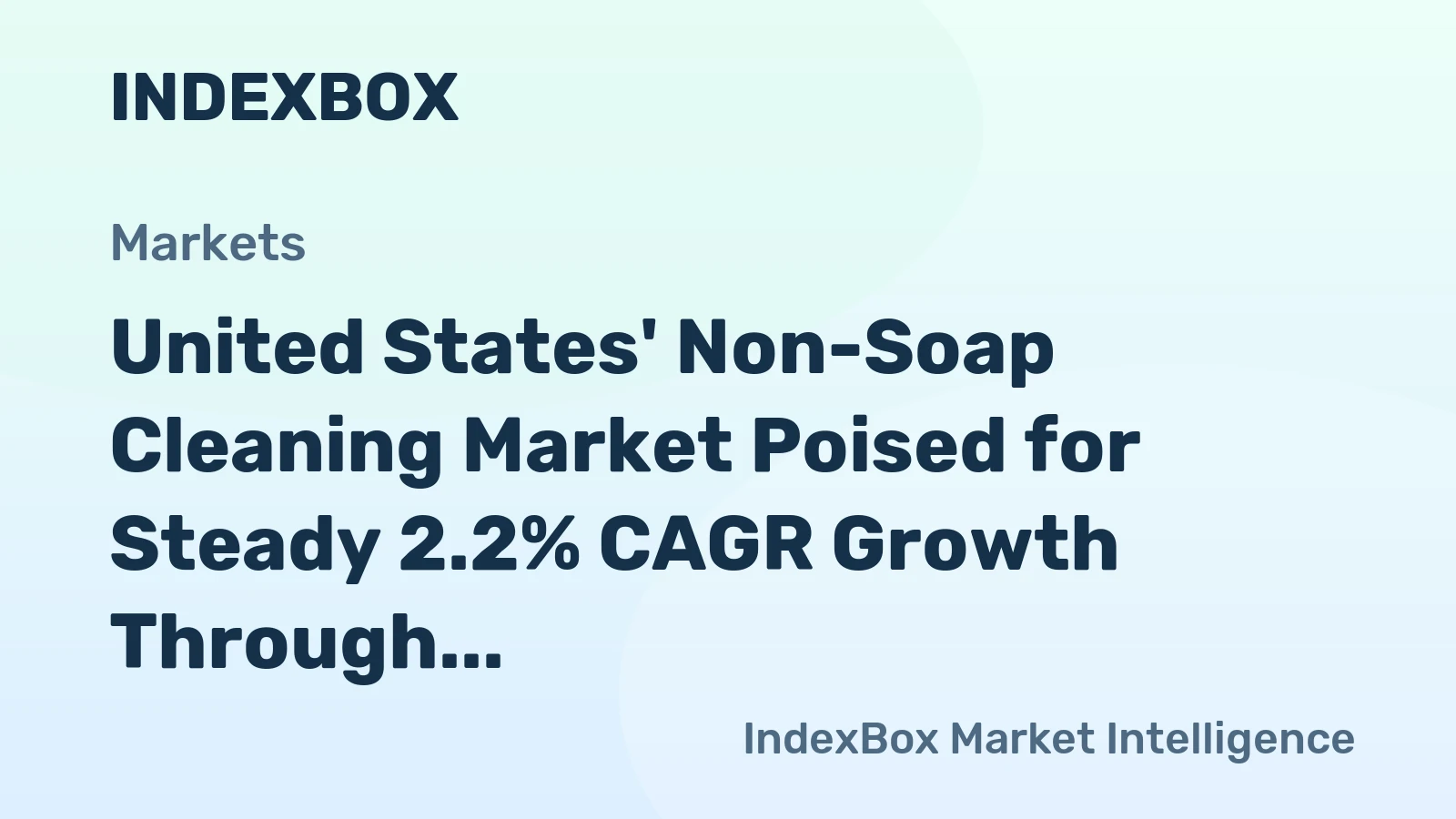 United States' Non-Soap Cleaning Market Poised for Steady 2.2% CAGR Growth Through 2035