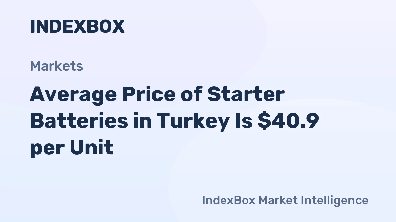 Average Price of Starter Batteries in Turkey Is $40.9 per Unit