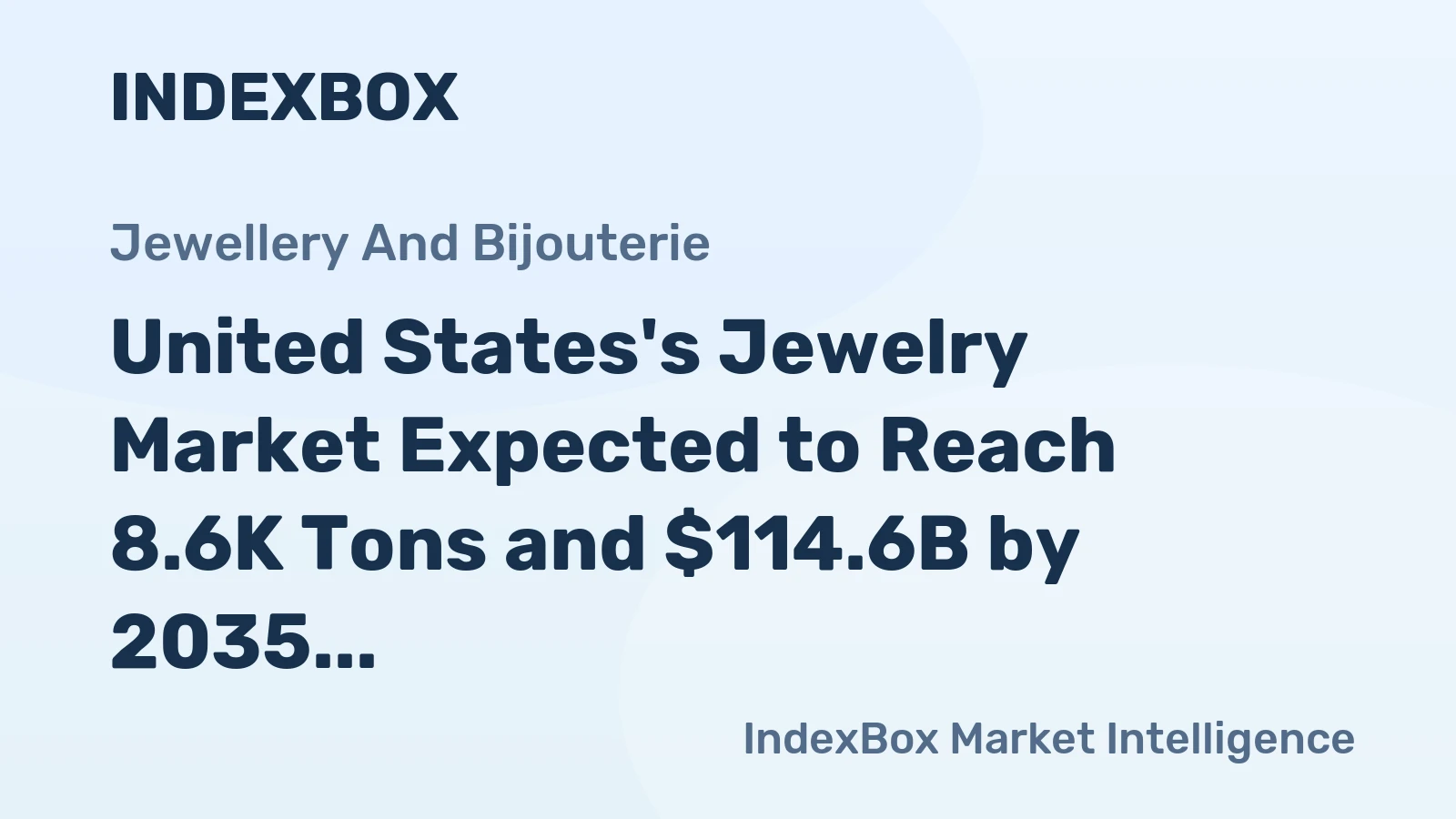 United States's Jewelry Market Expected to Reach 8.6K Tons and $114.6B by 2035