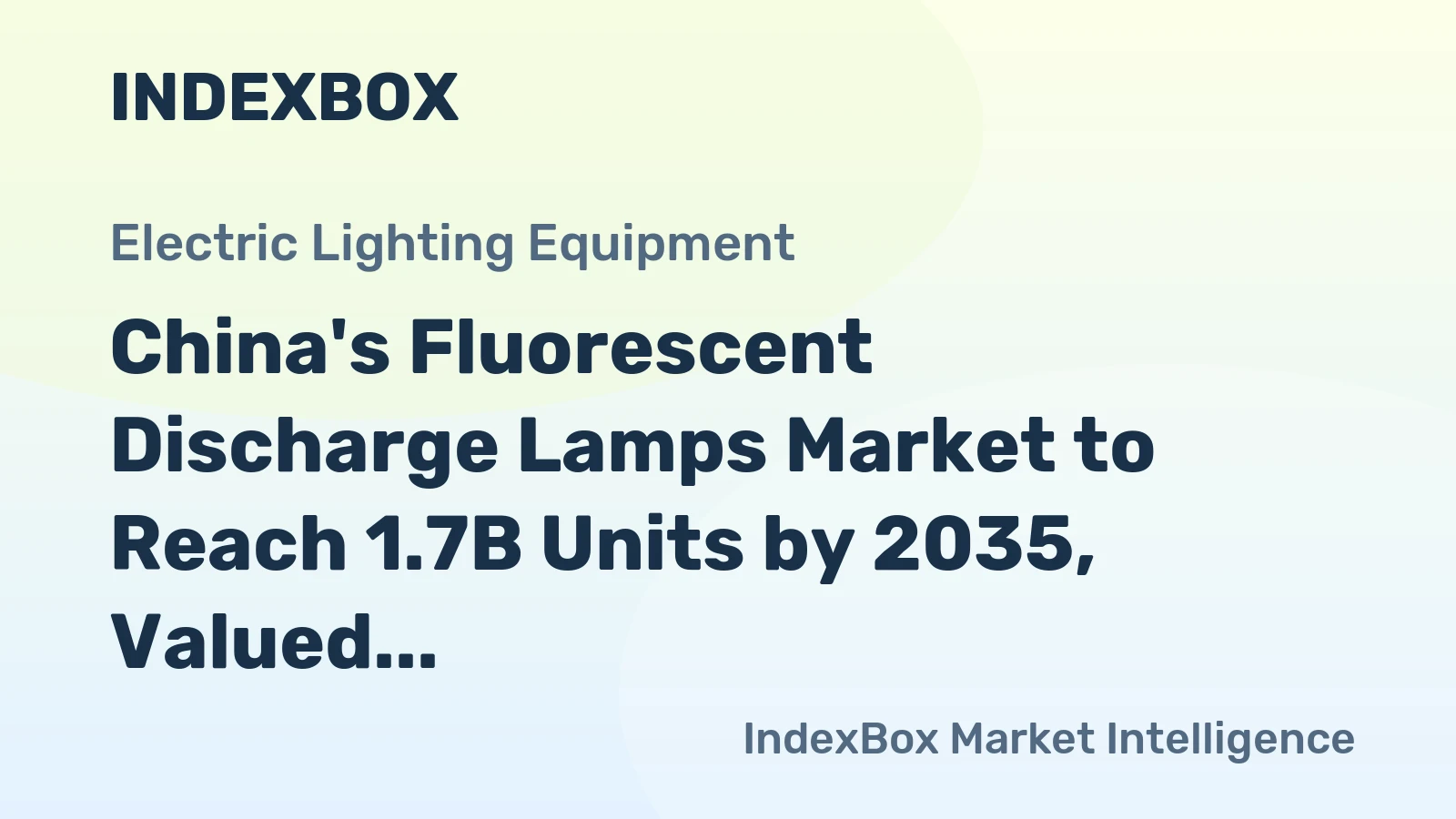 China's Fluorescent Discharge Lamps Market to Reach 1.7B Units by 2035, Valued at $1.6B