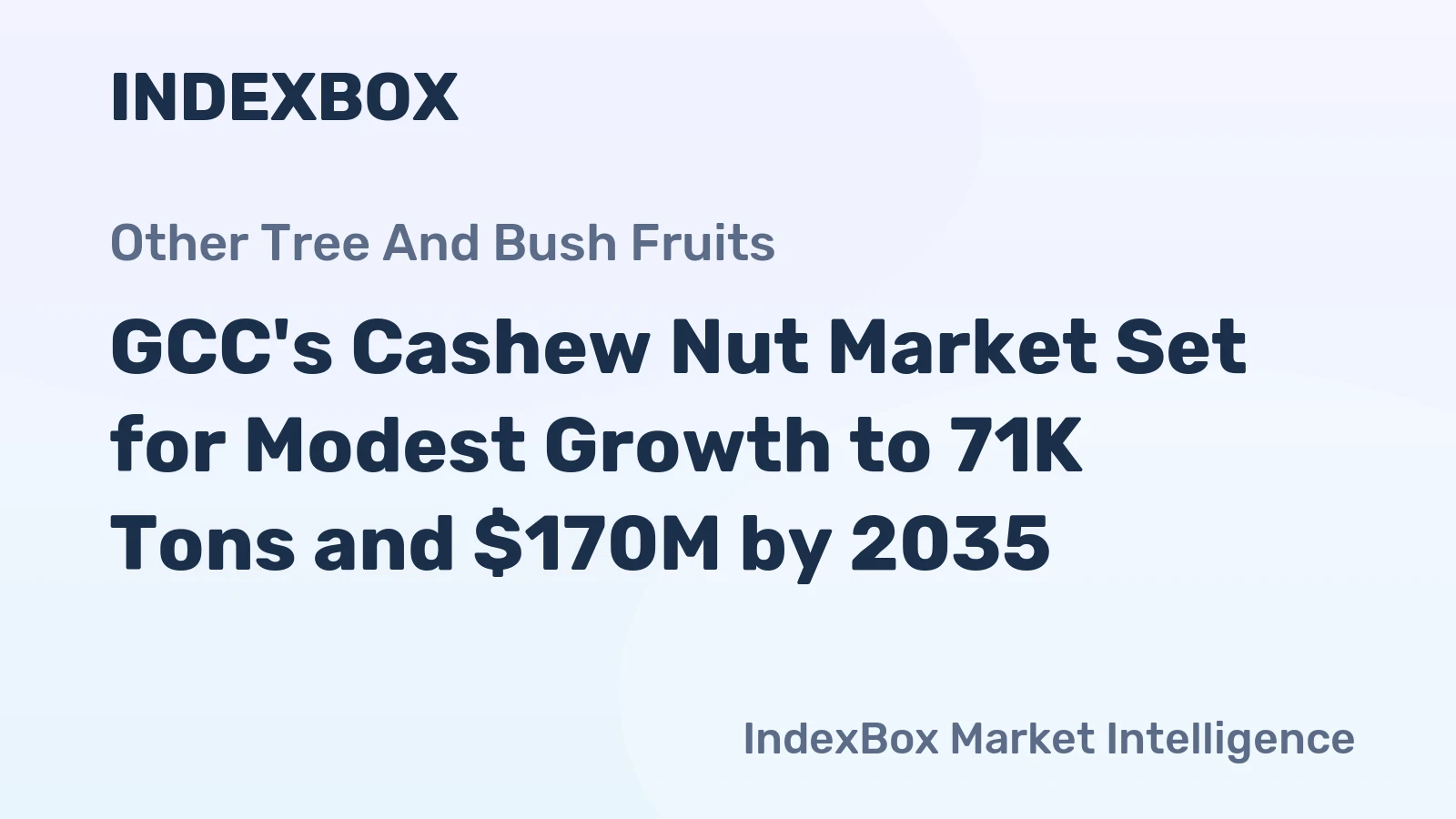 GCC's Cashew Nut Market Set for Modest Growth to 71K Tons and $170M by 2035