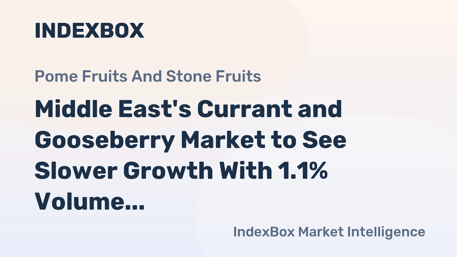 Middle East's Currant and Gooseberry Market to See Slower Growth With 1.1% Volume CAGR Through 2035