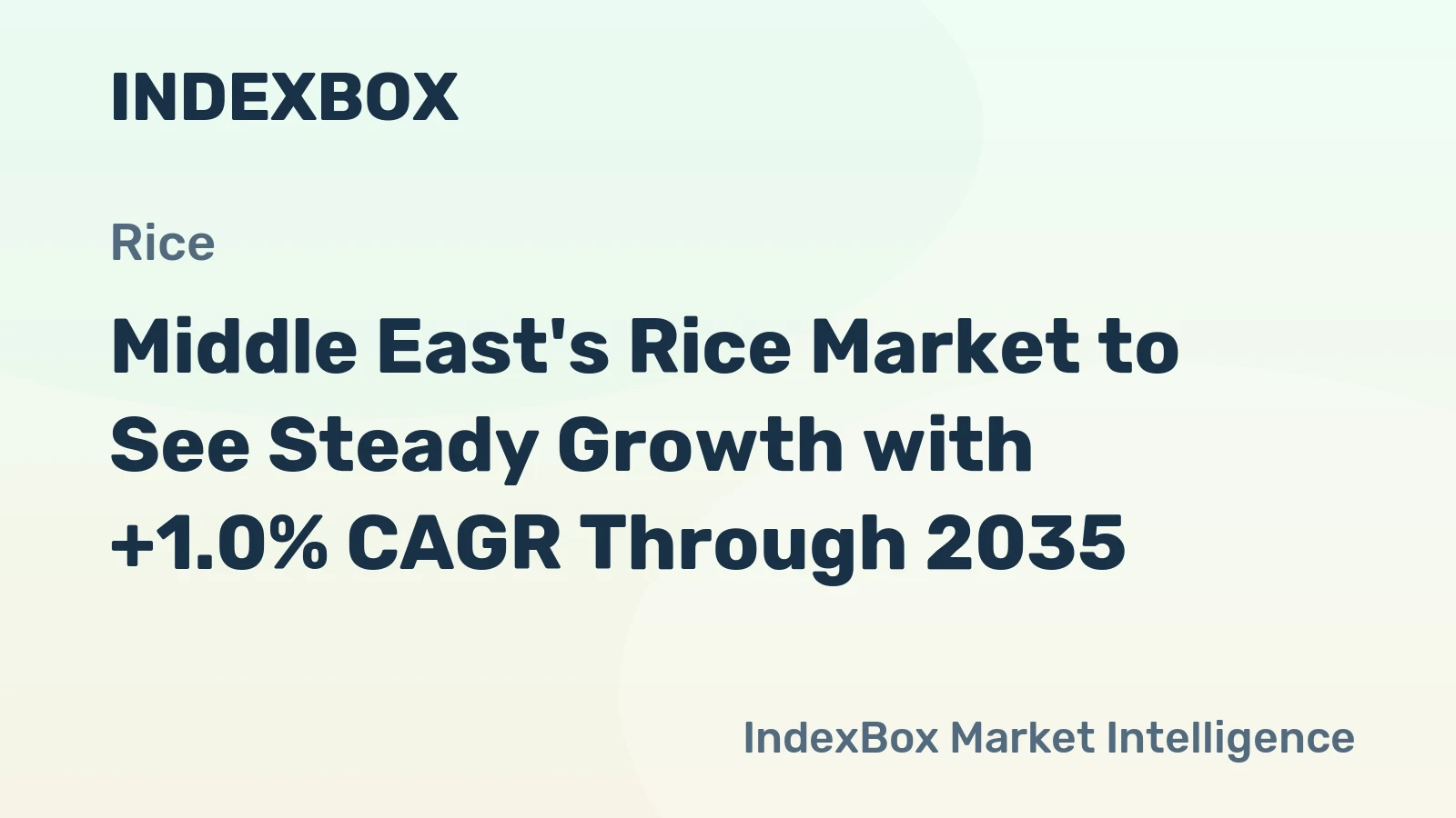 Middle East's Rice Market to See Steady Growth with +1.0% CAGR Through 2035