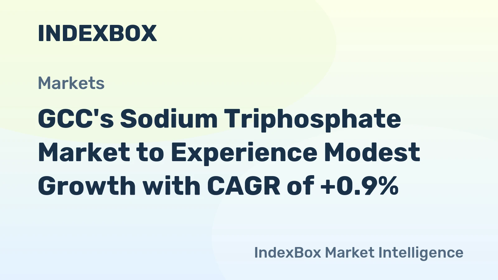 GCC's Sodium Triphosphate Market to Experience Modest Growth with CAGR of +0.9%