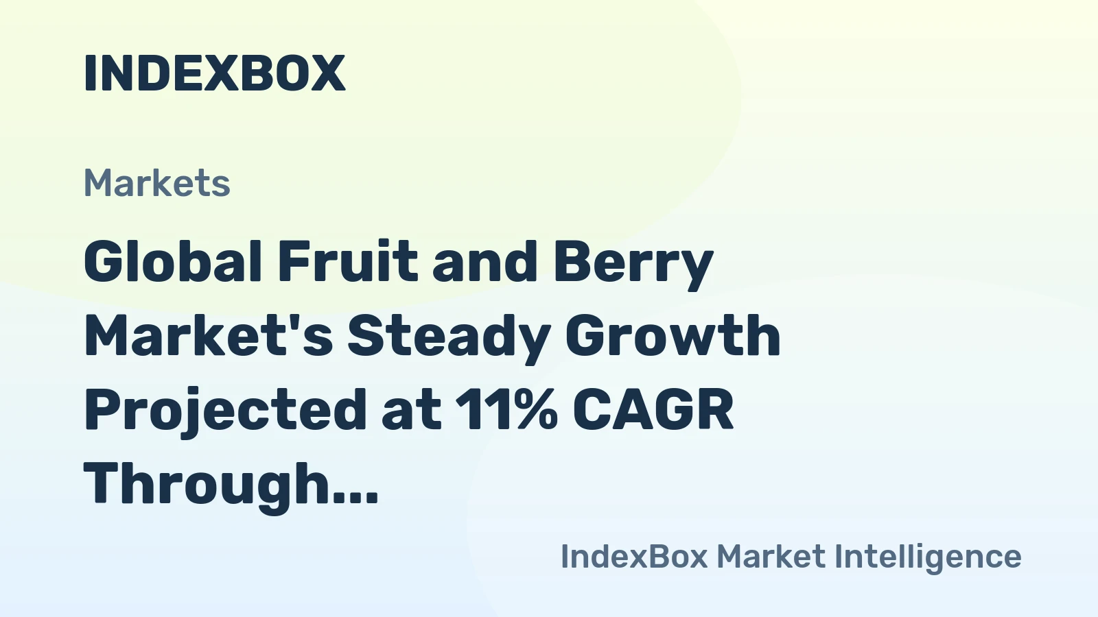 Global Fruit and Berry Market's Steady Growth Projected at 11% CAGR Through 2035