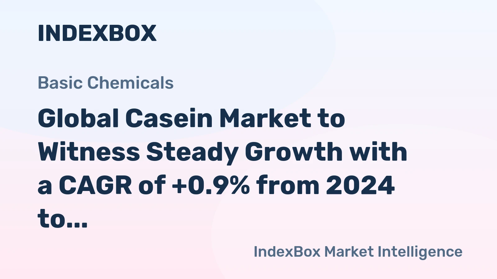 Global Casein Market to Witness Steady Growth with a CAGR of +0.9% from 2024 to 2035
