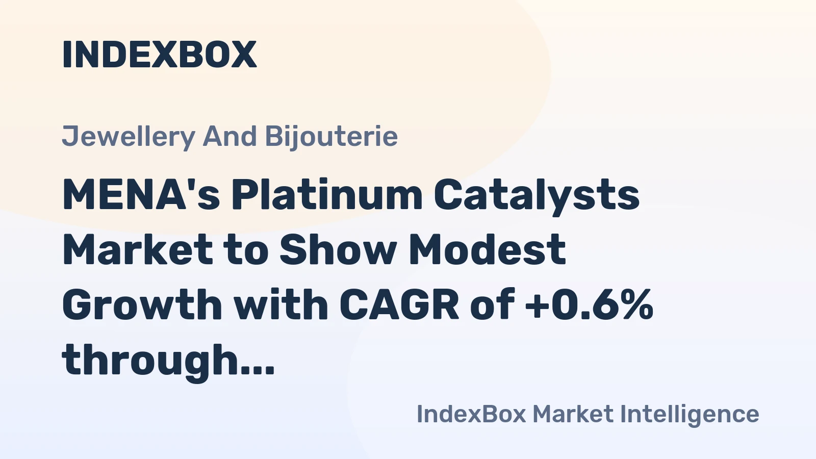 MENA's Platinum Catalysts Market to Show Modest Growth with CAGR of +0.6% through 2035