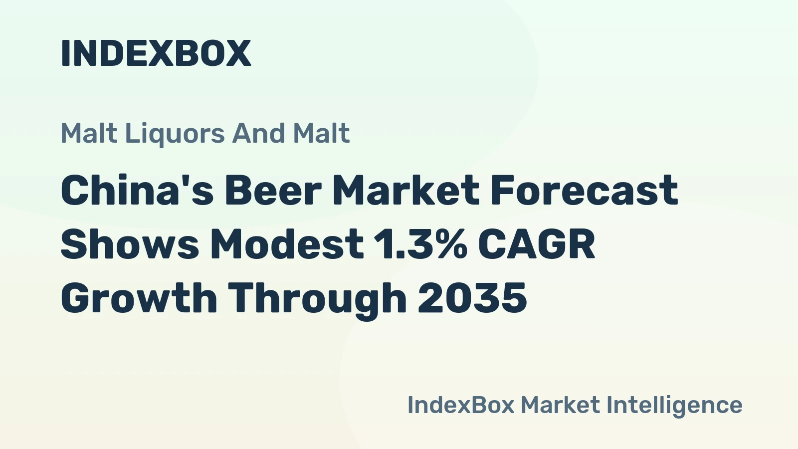 China's Beer Market Forecast Shows Modest 1.3% CAGR Growth Through 2035