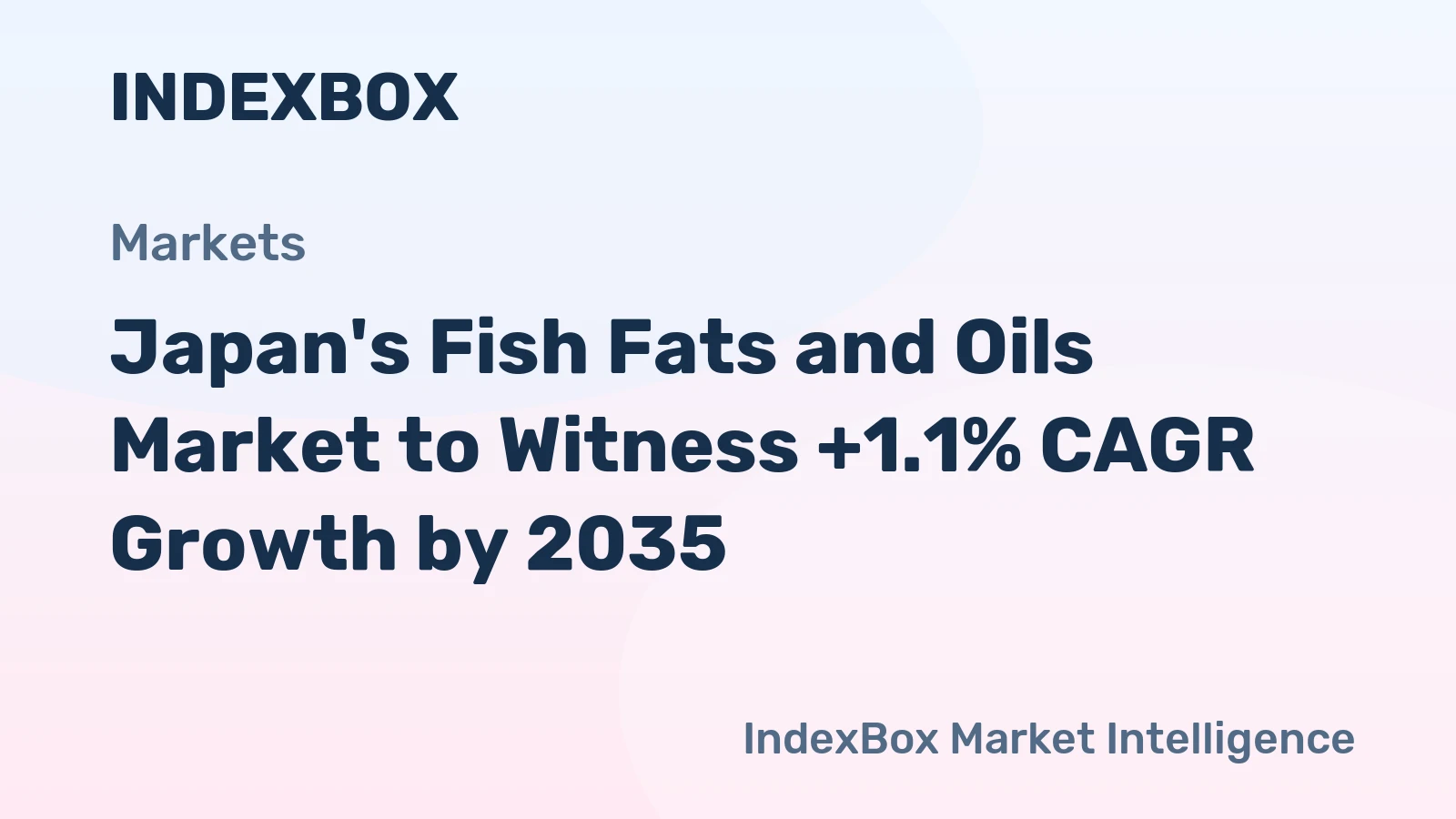 Japan's Fish Fats and Oils Market to Witness +1.1% CAGR Growth by 2035