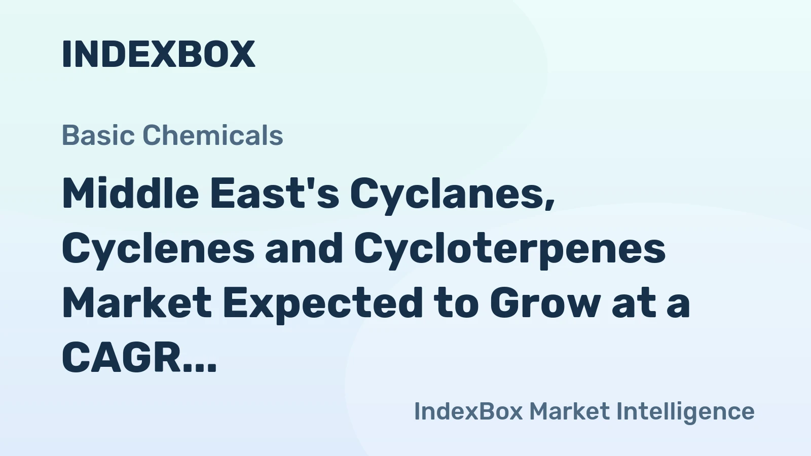 Middle East's Cyclanes, Cyclenes and Cycloterpenes Market Expected to Grow at a CAGR of +0.3% over Next Decade