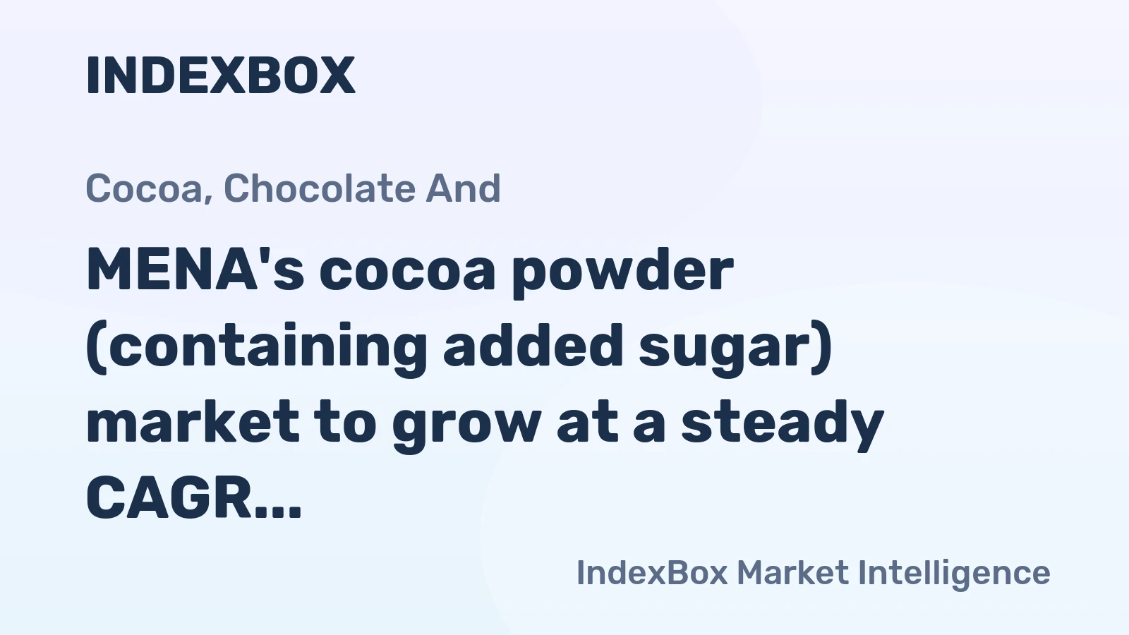 MENA's cocoa powder (containing added sugar) market to grow at a steady CAGR of +1.4% through 2035, driven by sustained demand.