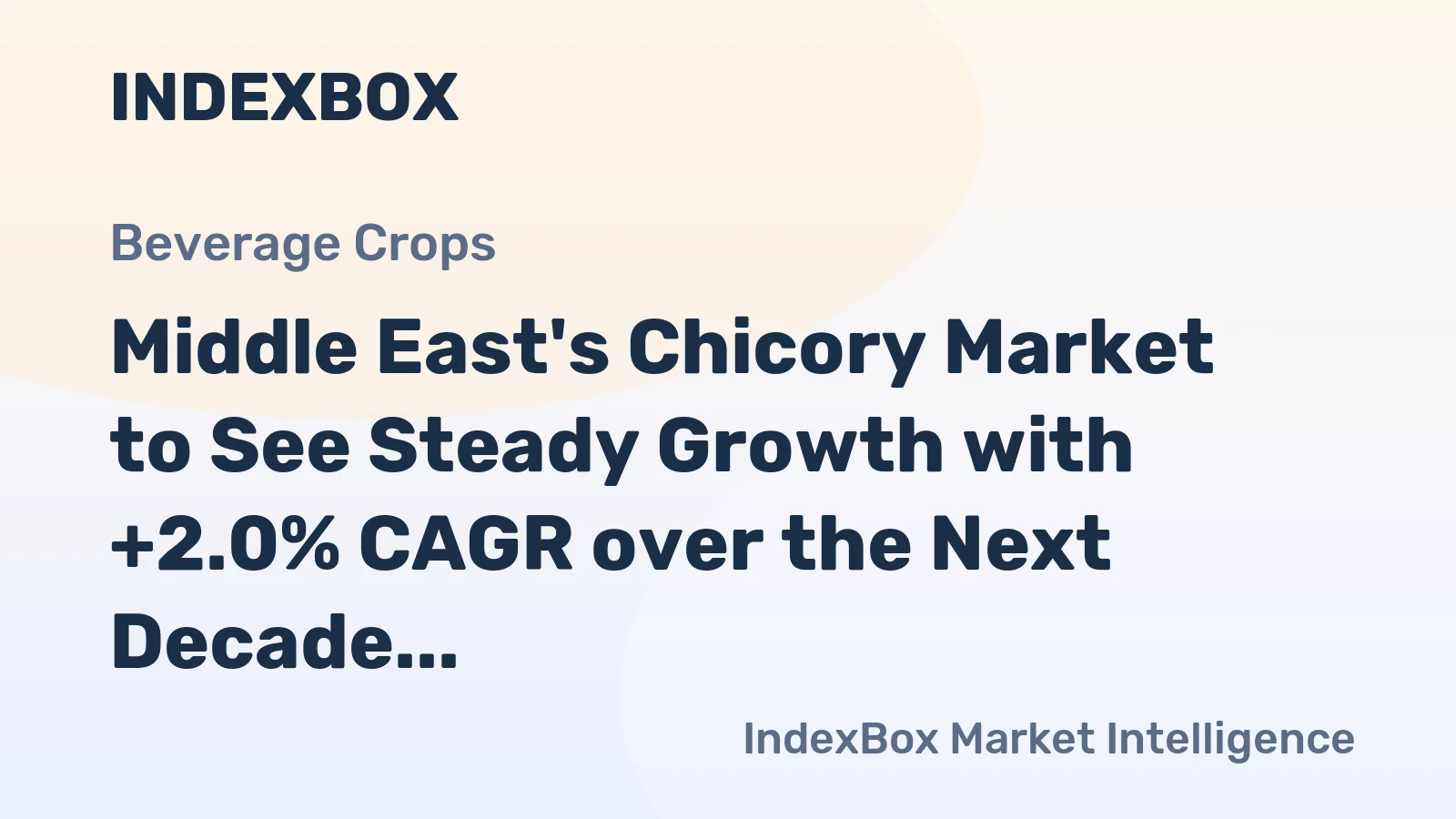 Middle East's Chicory Market to See Steady Growth with +2.0% CAGR over the Next Decade