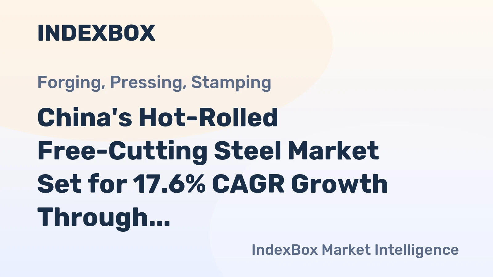China's Hot-Rolled Free-Cutting Steel Market Set for 17.6% CAGR Growth Through 2035