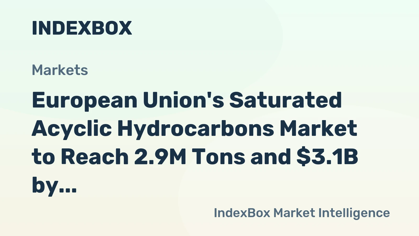 European Union's Saturated Acyclic Hydrocarbons Market to Reach 2.9M Tons and $3.1B by 2035