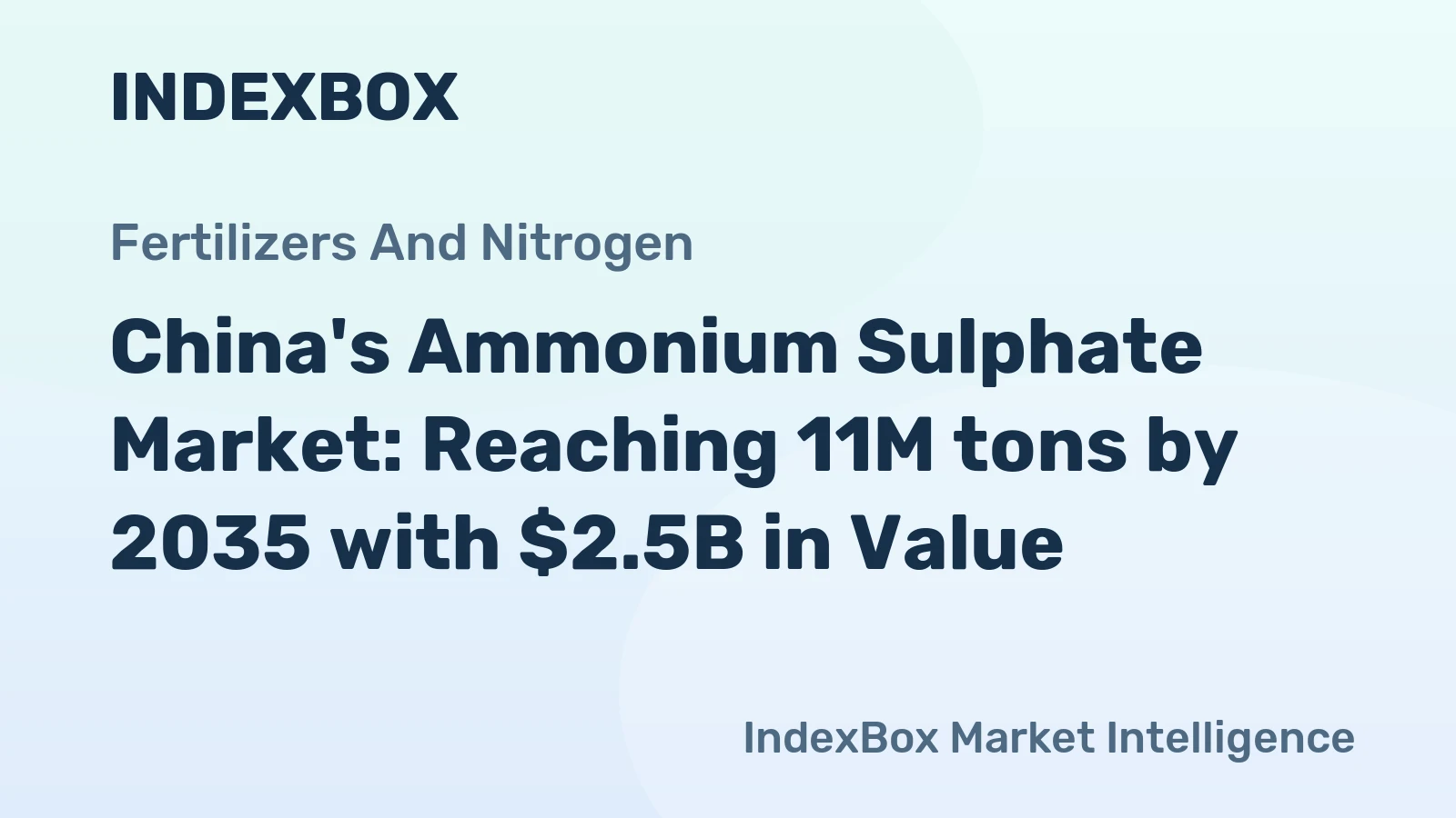 China's Ammonium Sulphate Market: Reaching 11M tons by 2035 with $2.5B in Value