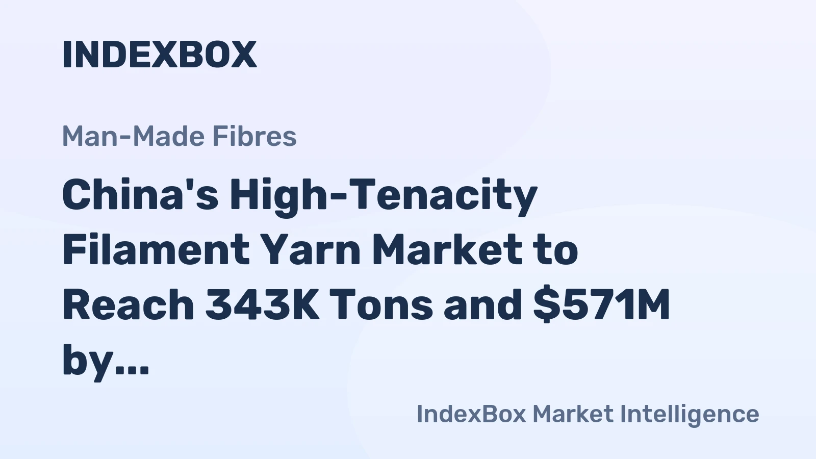 China's High-Tenacity Filament Yarn Market to Reach 343K Tons and $571M by 2035