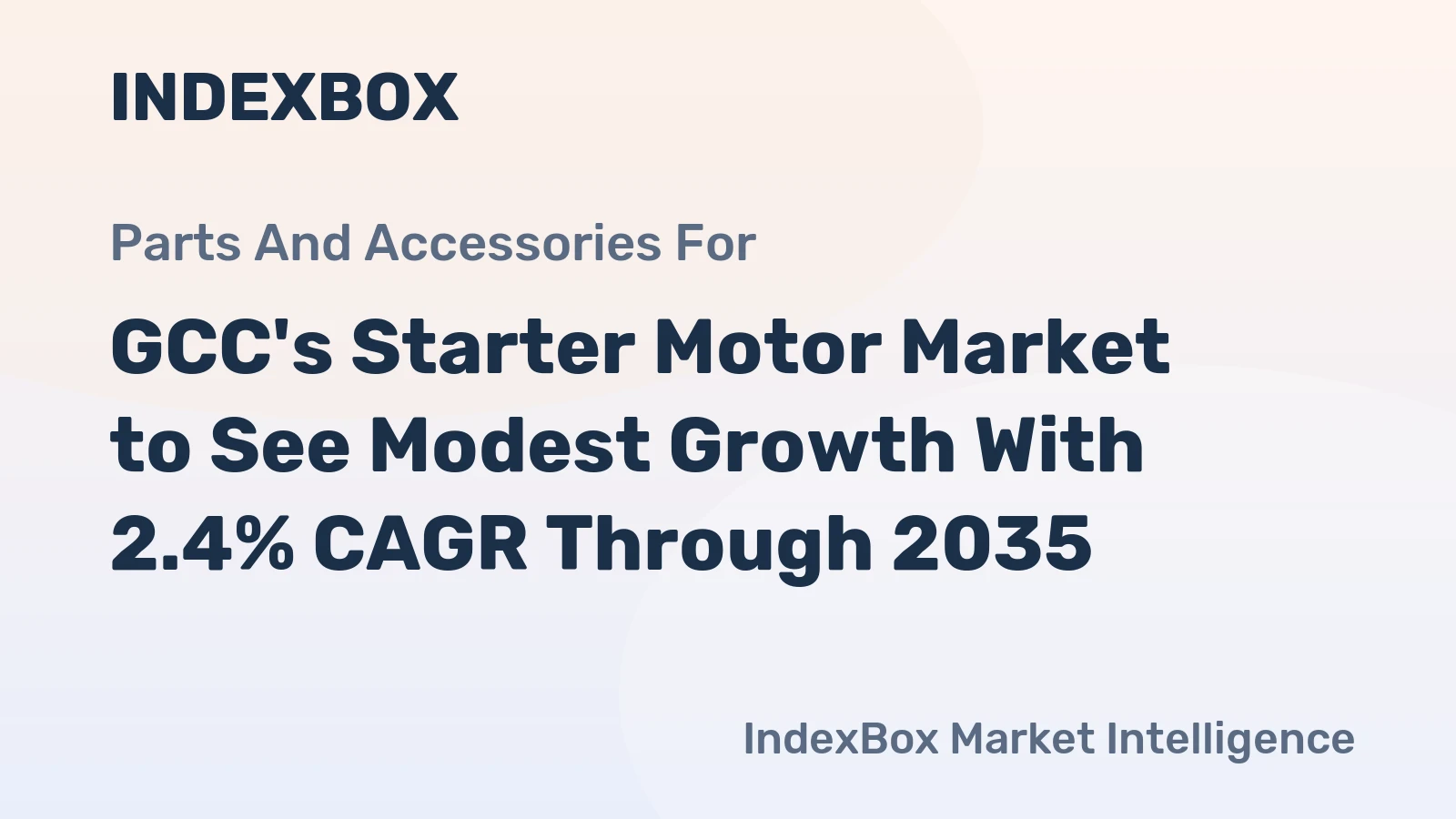 GCC's Starter Motor Market to See Modest Growth With 2.4% CAGR Through 2035