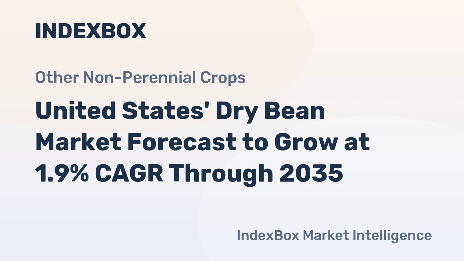 United States' Dry Bean Market Forecast to Grow at 1.9% CAGR Through 2035