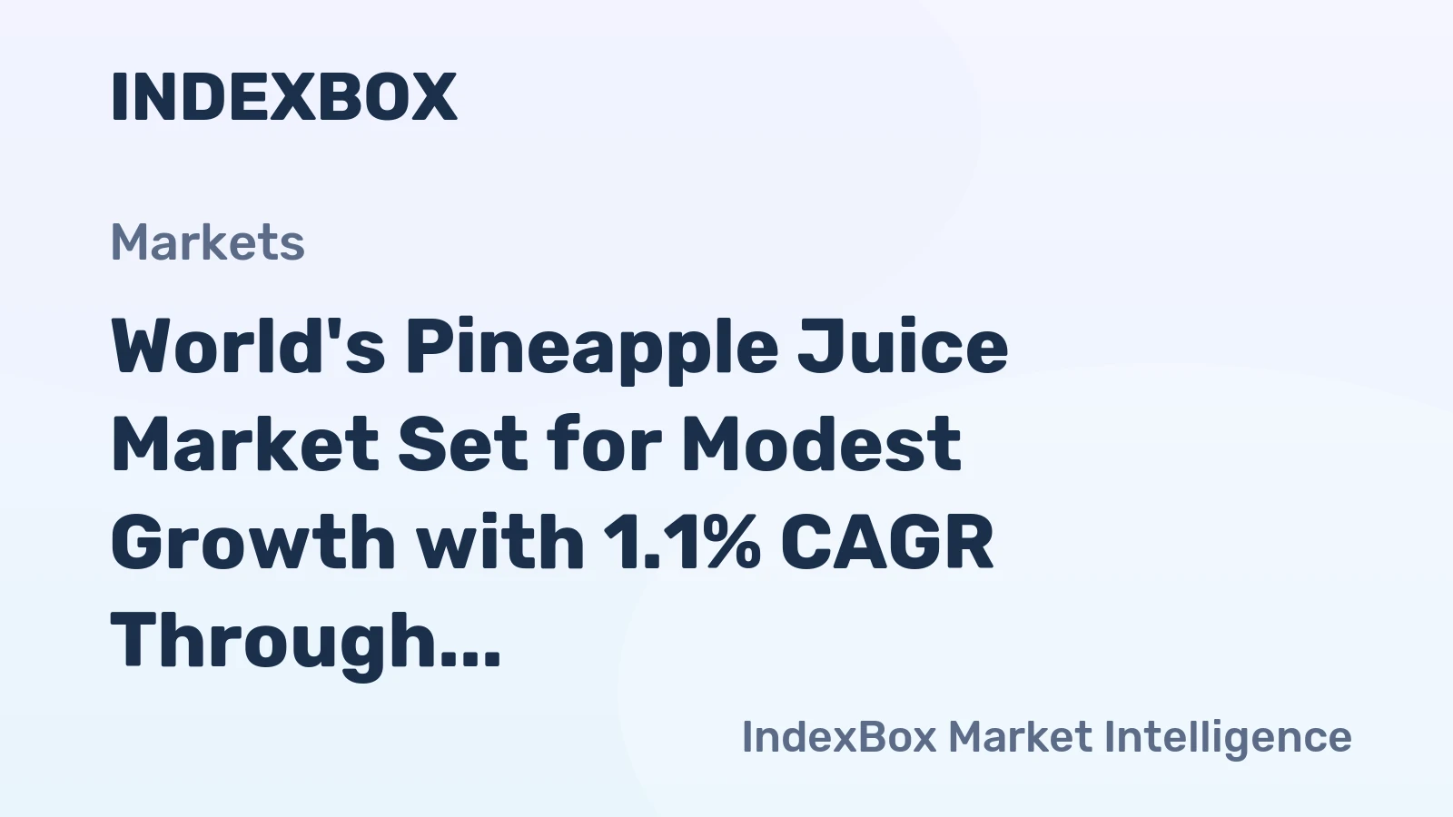 World's Pineapple Juice Market Set for Modest Growth with 1.1% CAGR Through 2035