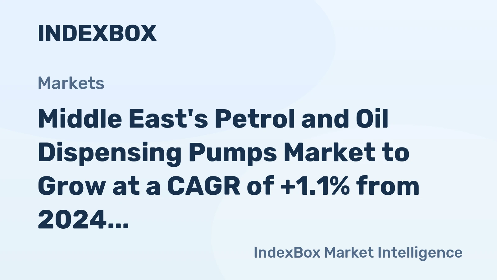 Middle East's Petrol and Oil Dispensing Pumps Market to Grow at a CAGR of +1.1% from 2024 to 2035