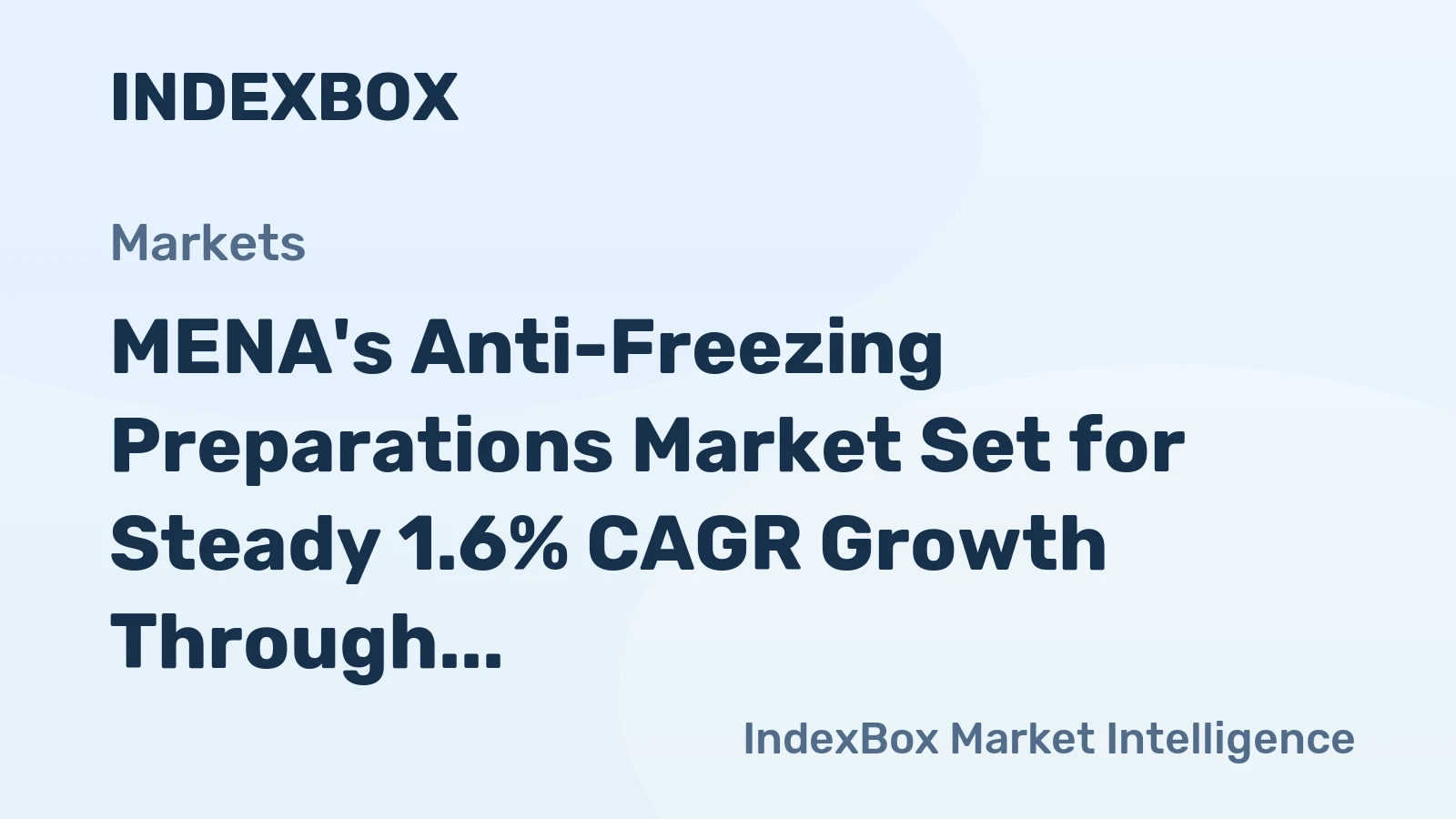 MENA's Anti-Freezing Preparations Market Set for Steady 1.6% CAGR Growth Through 2035