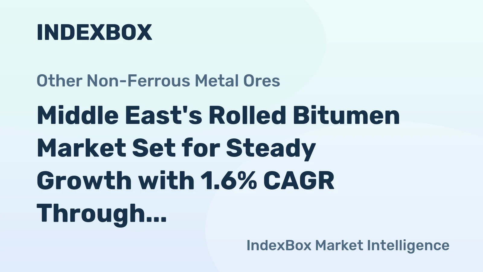 Middle East's Rolled Bitumen Market Set for Steady Growth with 1.6% CAGR Through 2035