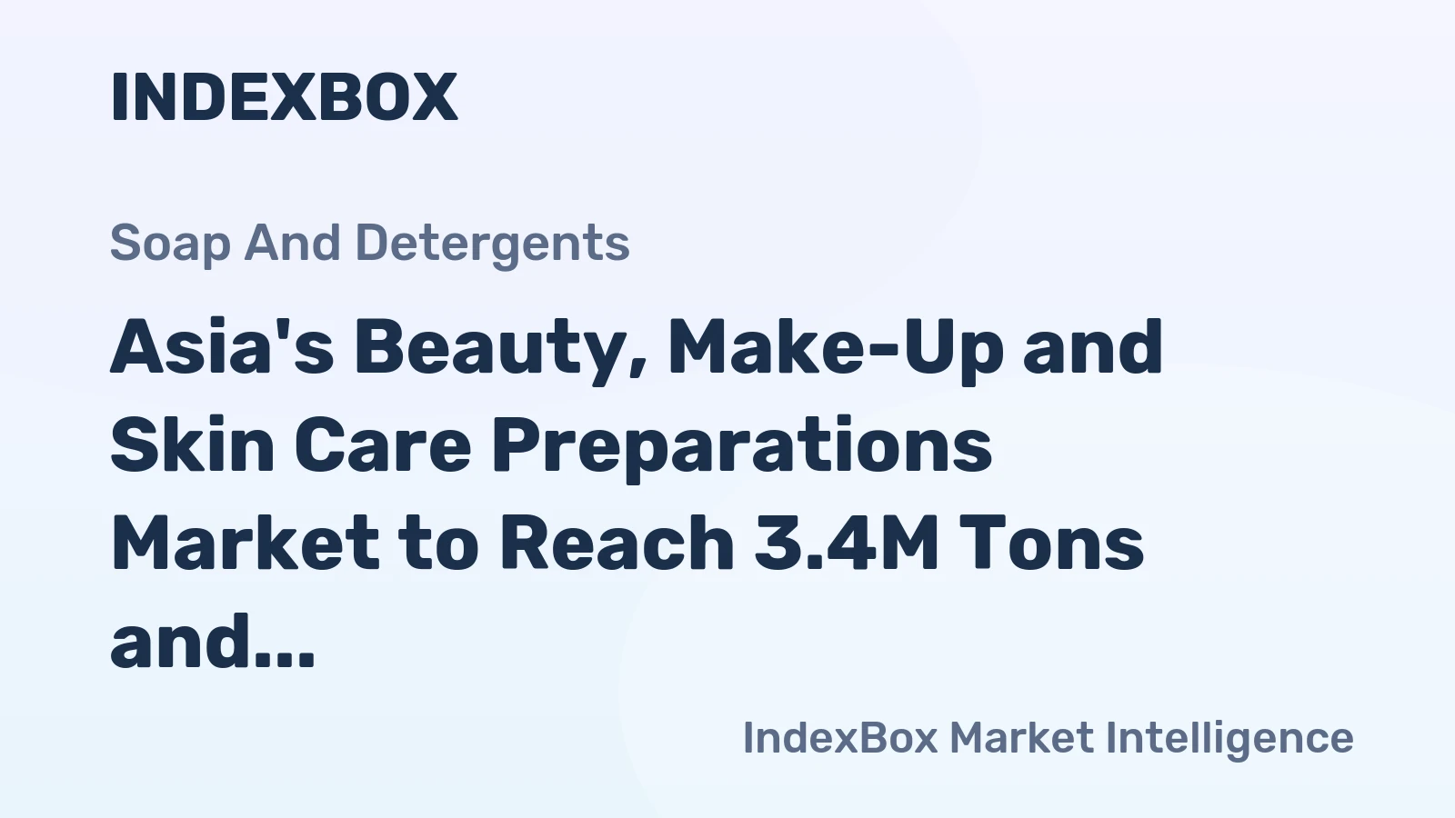 Asia's Beauty, Make-Up and Skin Care Preparations Market to Reach 3.4M Tons and $48.4B by 2035
