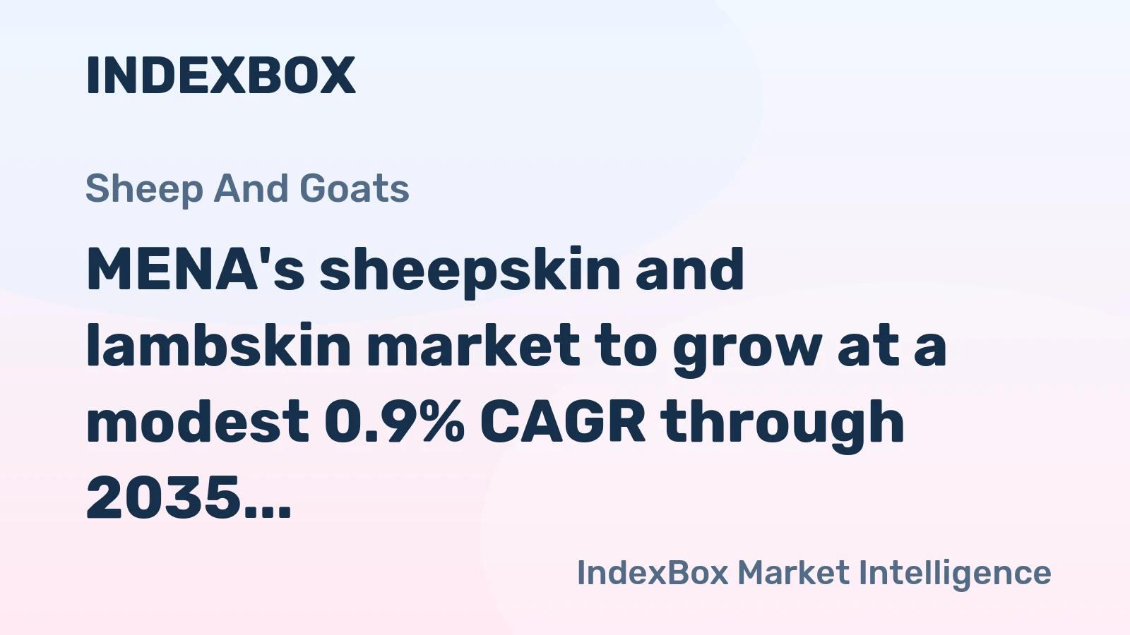 MENA's sheepskin and lambskin market to grow at a modest 0.9% CAGR through 2035, driven by sustained demand.
