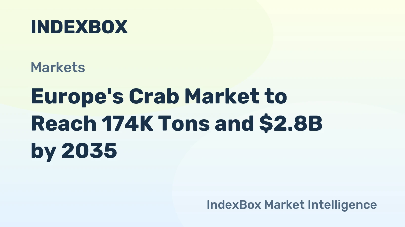 Europe's Crab Market to Reach 174K Tons and $2.8B by 2035