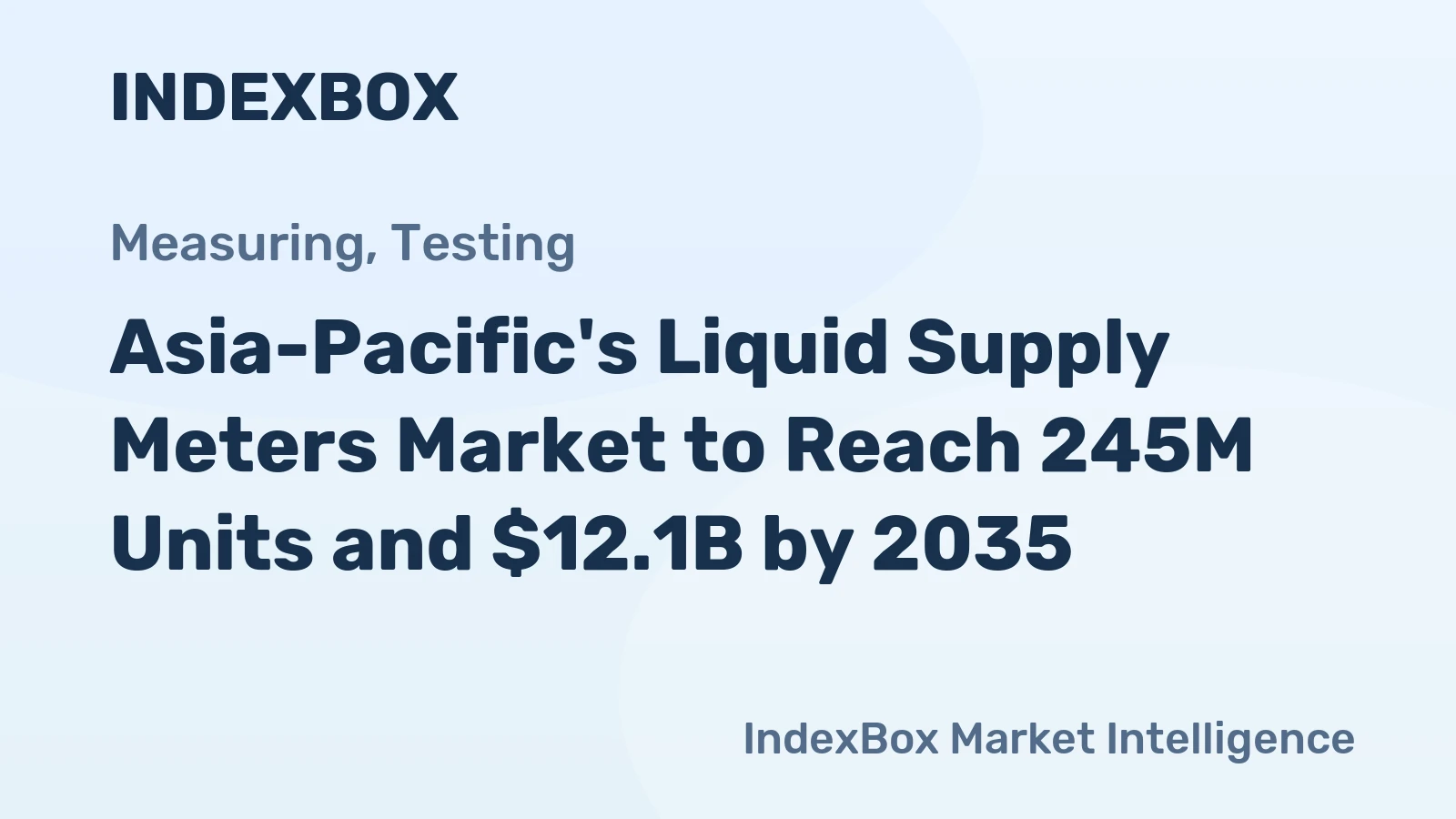 Asia-Pacific's Liquid Supply Meters Market to Reach 245M Units and $12.1B by 2035