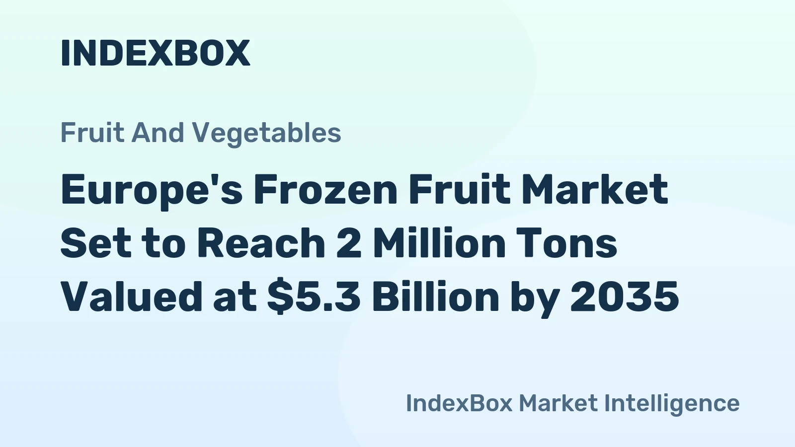 Europe's Frozen Fruit Market Set to Reach 2 Million Tons Valued at $5.3 Billion by 2035