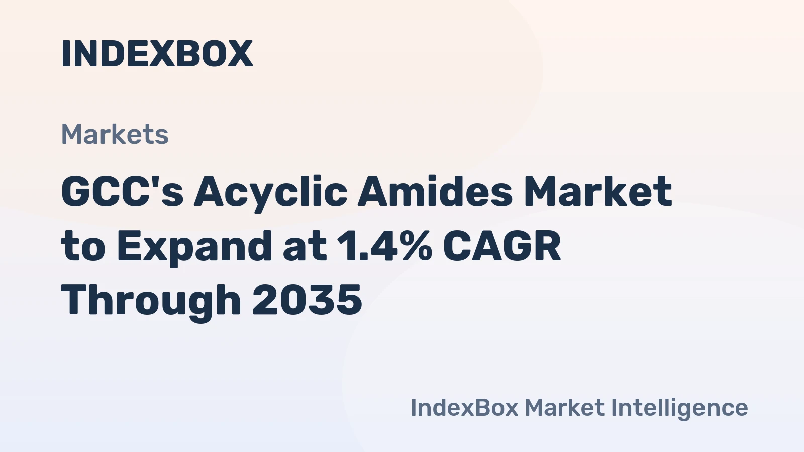 GCC's Acyclic Amides Market to Expand at 1.4% CAGR Through 2035