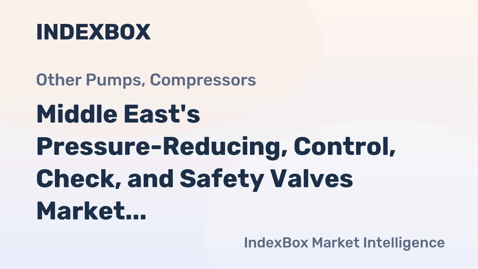 Middle East's Pressure-Reducing, Control, Check, and Safety Valves Market to Grow at CAGR of +1.4%, Reaching $1.5B by 2035