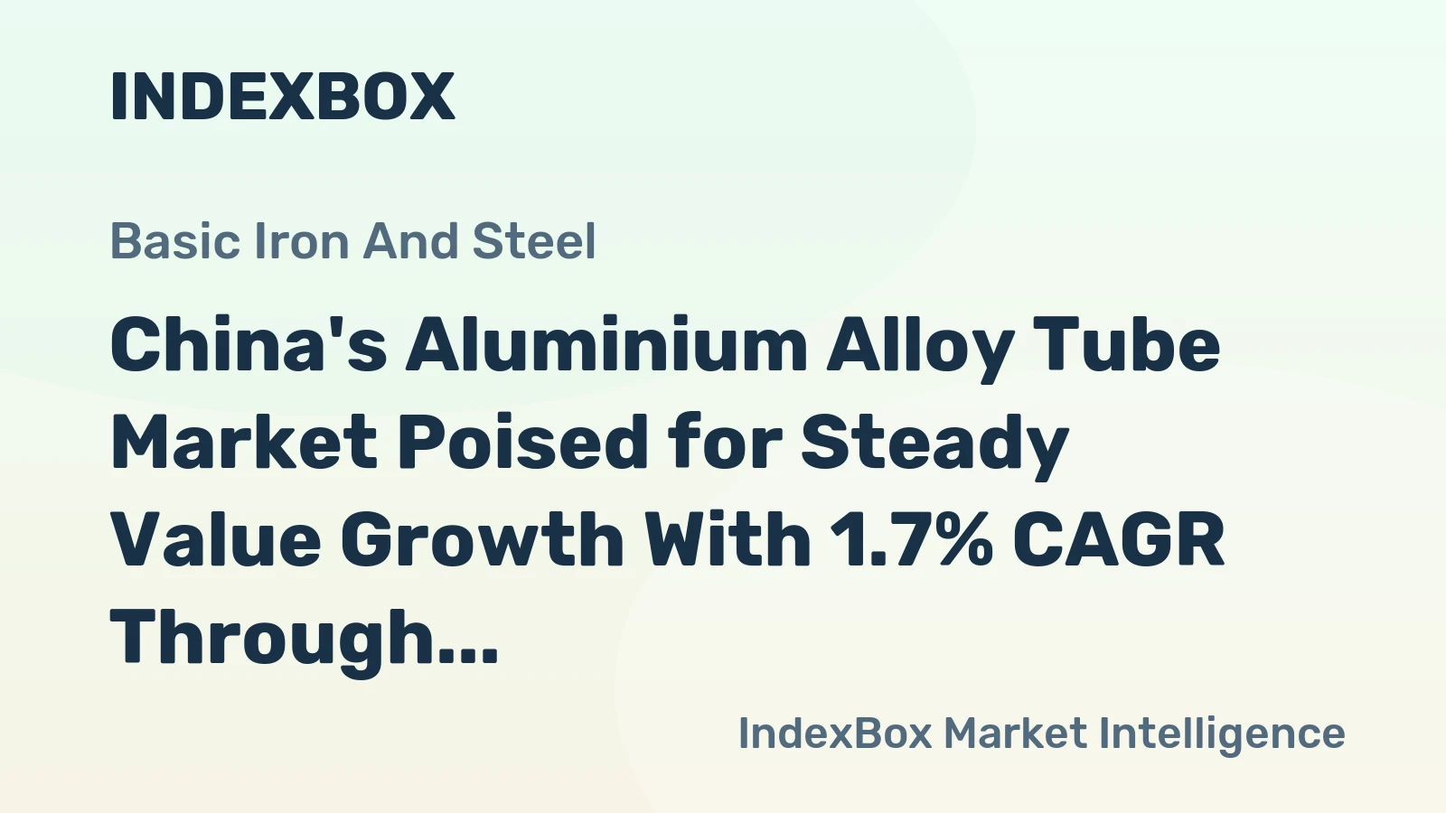 China's Aluminium Alloy Tube Market Poised for Steady Value Growth With 1.7% CAGR Through 2035
