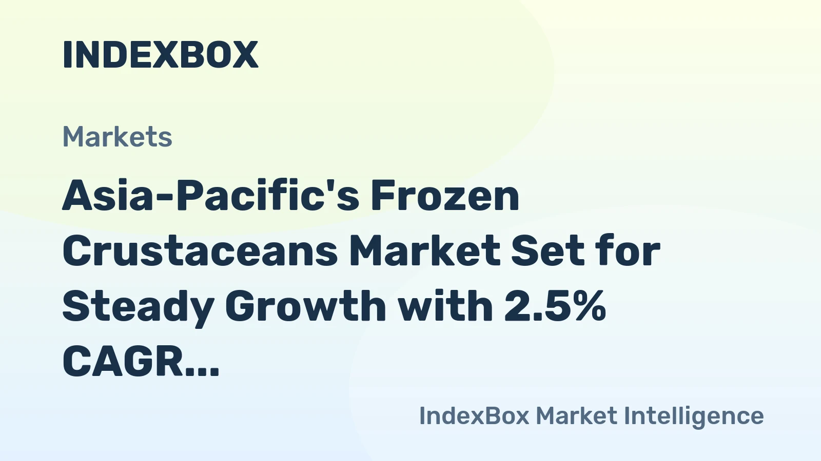 Asia-Pacific's Frozen Crustaceans Market Set for Steady Growth with 2.5% CAGR in Value Through 2035