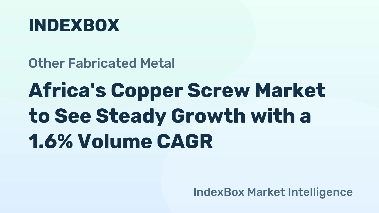 Africa's Copper Screw Market to See Steady Growth with a 1.6% Volume CAGR