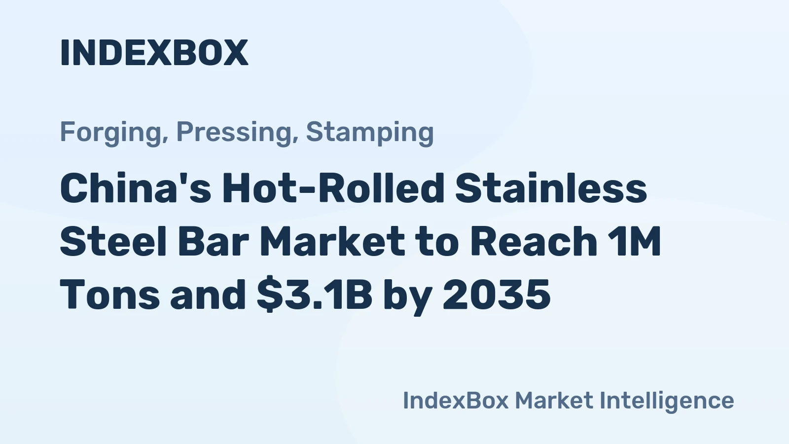 China's Hot-Rolled Stainless Steel Bar Market to Reach 1M Tons and $3.1B by 2035
