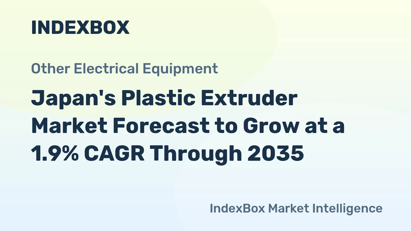 Japan's Plastic Extruder Market Forecast to Grow at a 1.9% CAGR Through 2035