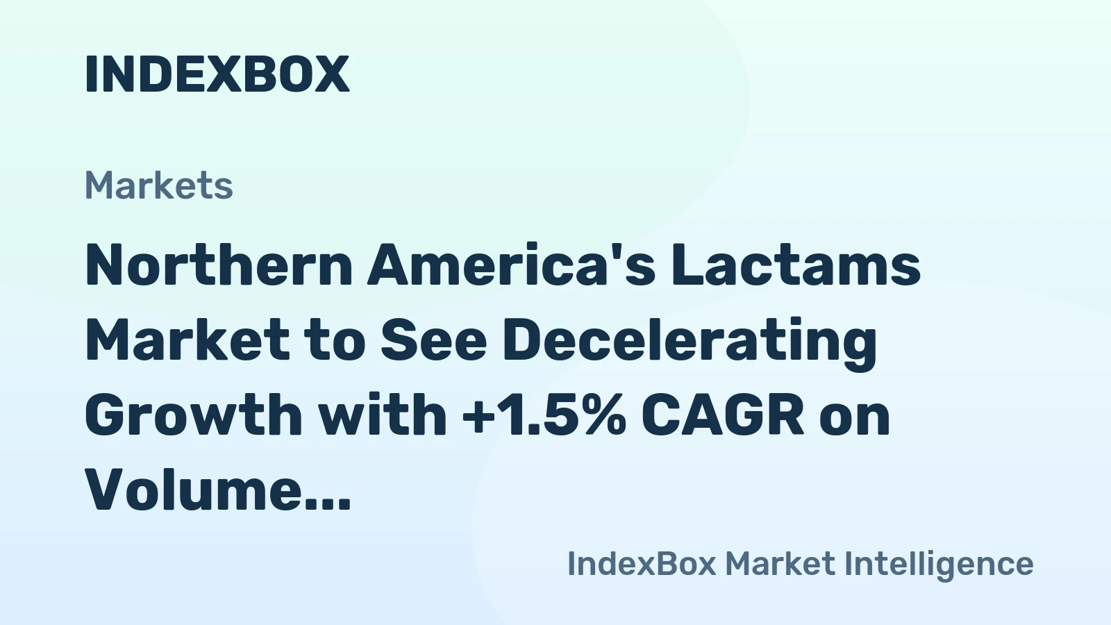 Northern America's Lactams Market to See Decelerating Growth with +1.5% CAGR on Volume and +4.3% CAGR on Value from 2024-2035